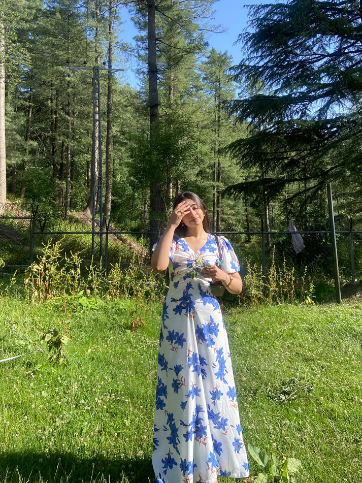 Blue Bell Dress – Wrap & Flare